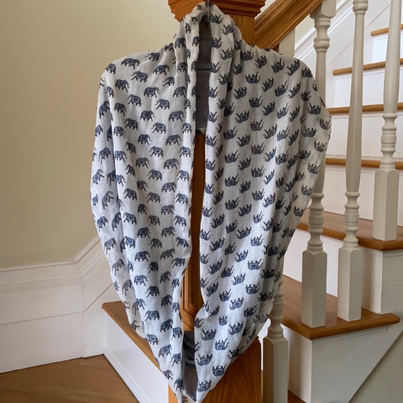 Accessories | Infinity Gray White Elephant Scarf | Poshmark